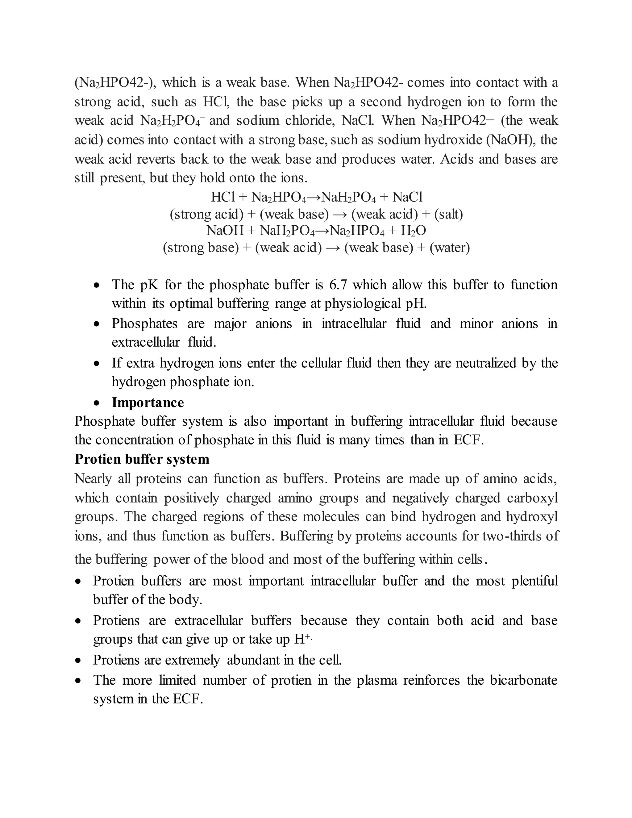Blood buffers and their role in regulation of homeostasis | DOCX