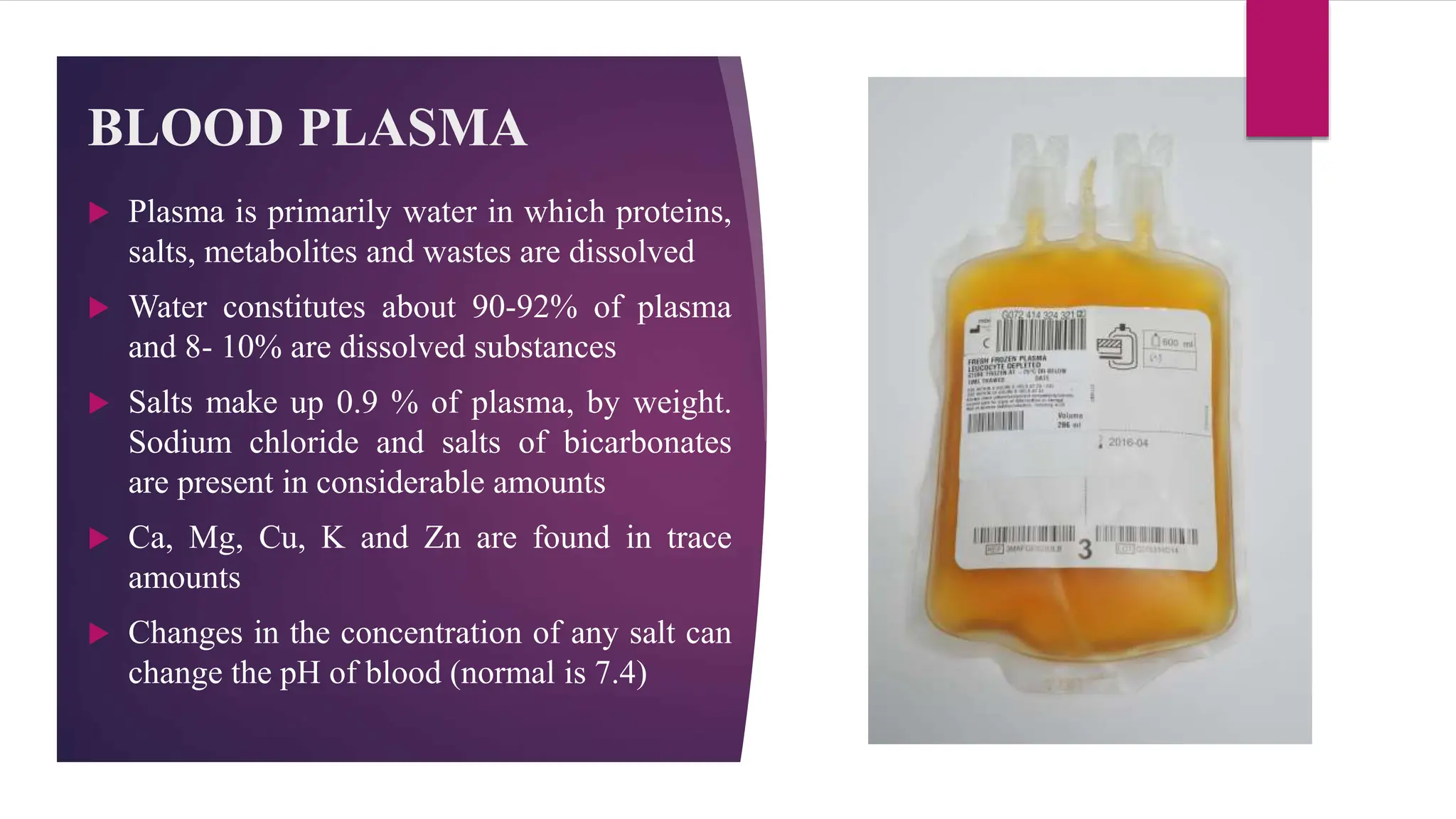 Blood, Blood Plasma and Blood group systems | PPTX