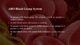 Blood, Blood Plasma and Blood group systems | PPTX