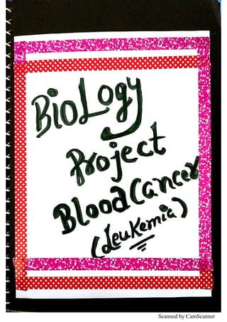 Blood Cancer Biology Investigatory Project | PDF