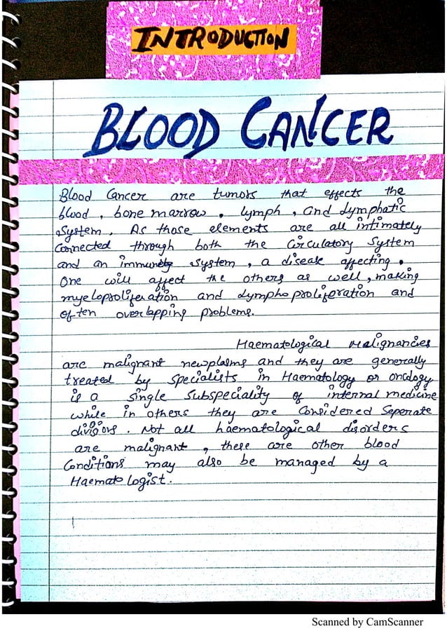 Blood Cancer Biology Investigatory Project | PDF