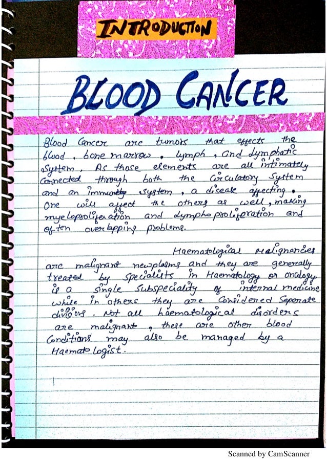 Blood Cancer Biology Investigatory Project