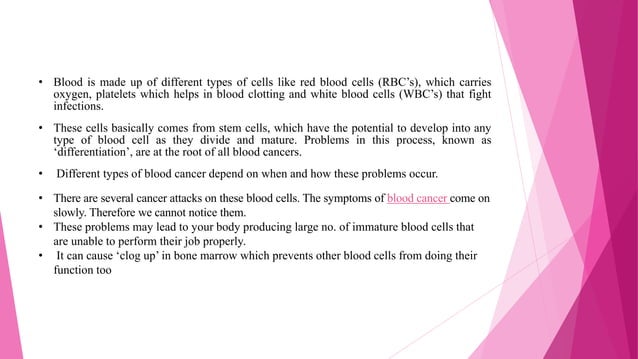 Blood cancer types, causes and symptoms | PPT