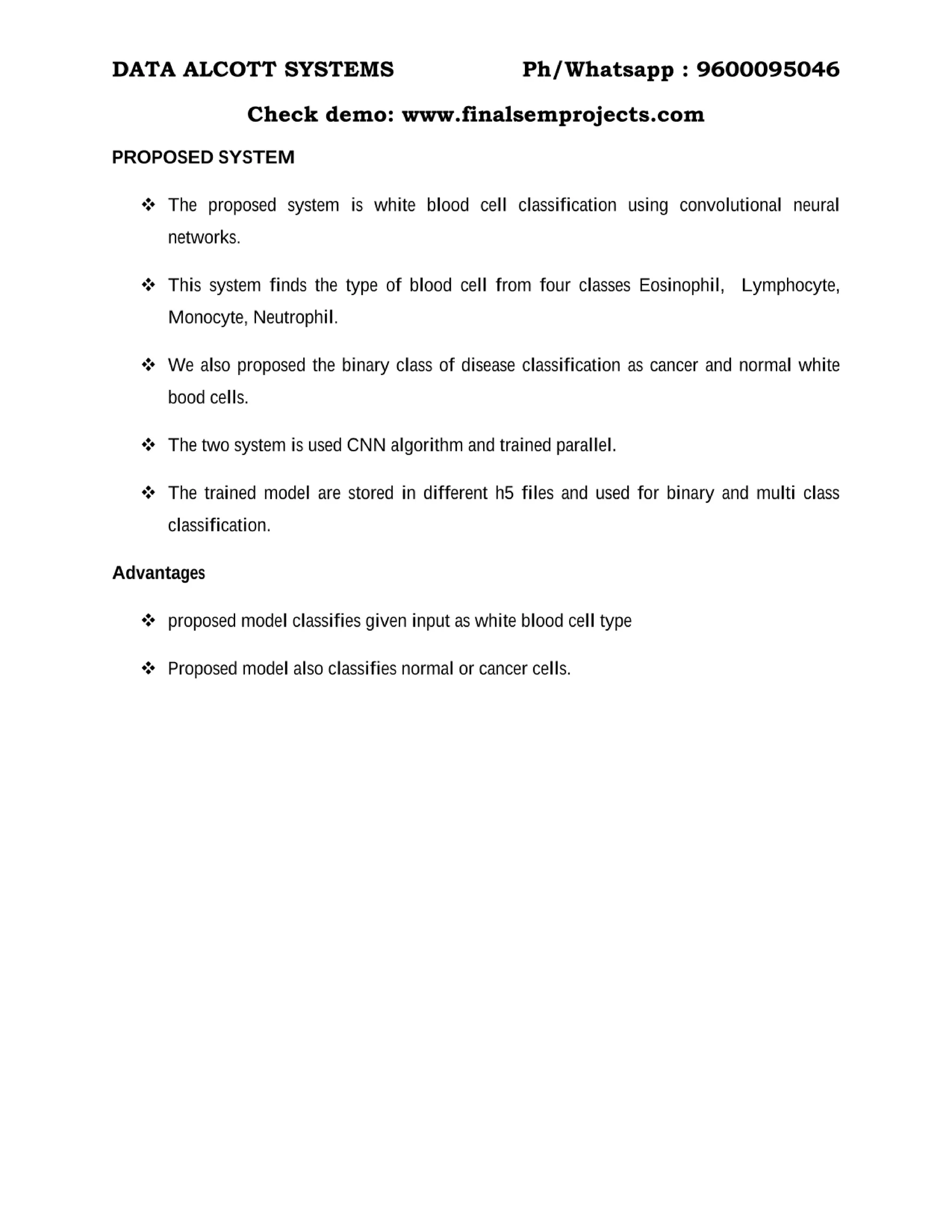 Blood cell classification using deep learning | PDF