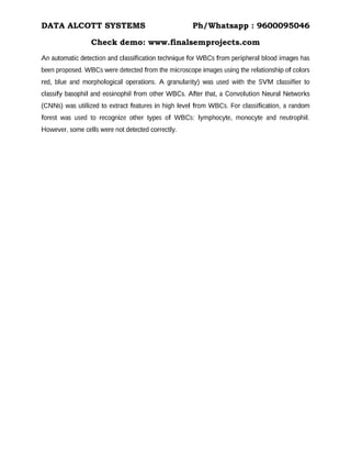 Blood cell classification using deep learning | PDF