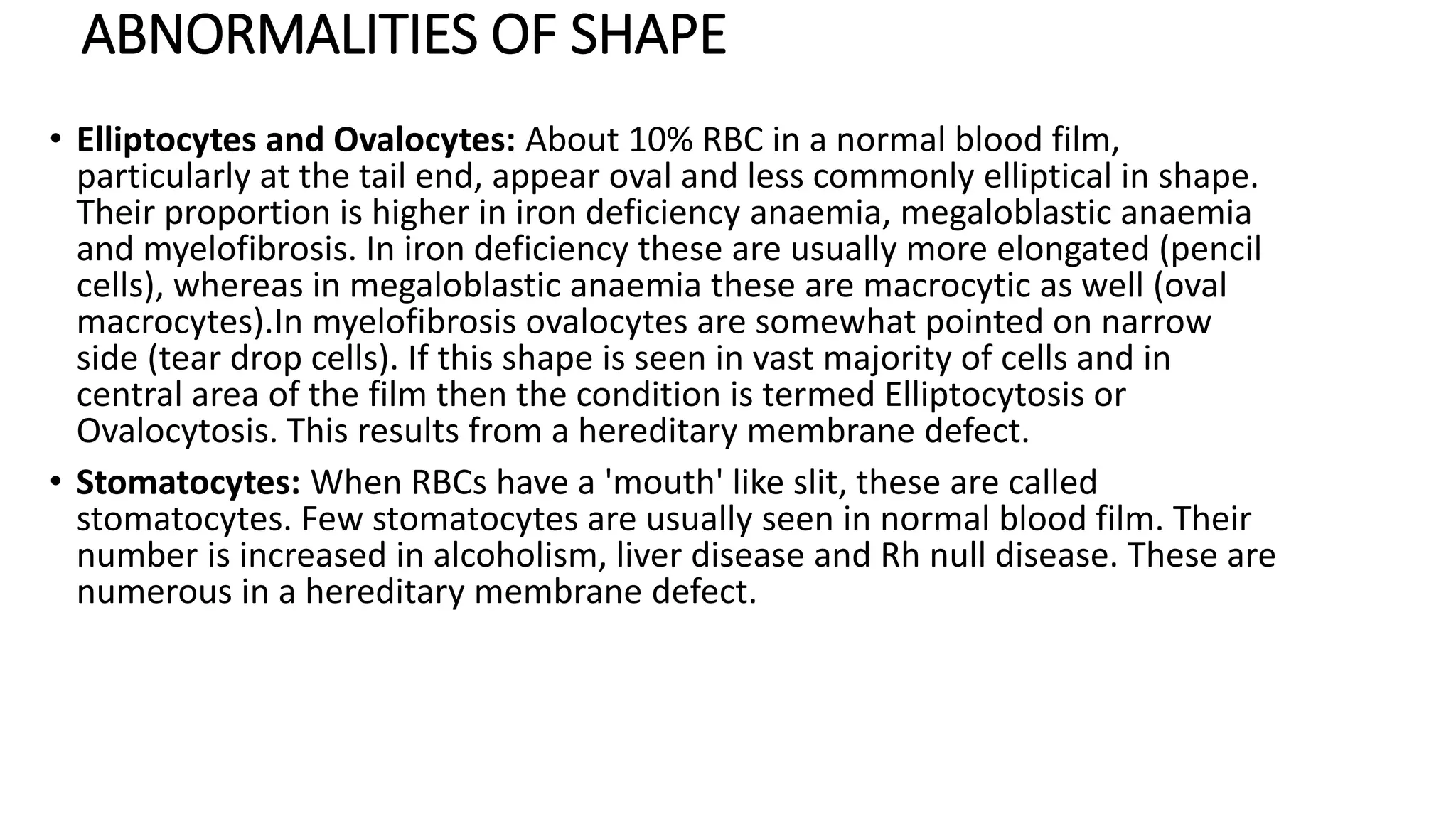 Blood cell morphology | PPTX