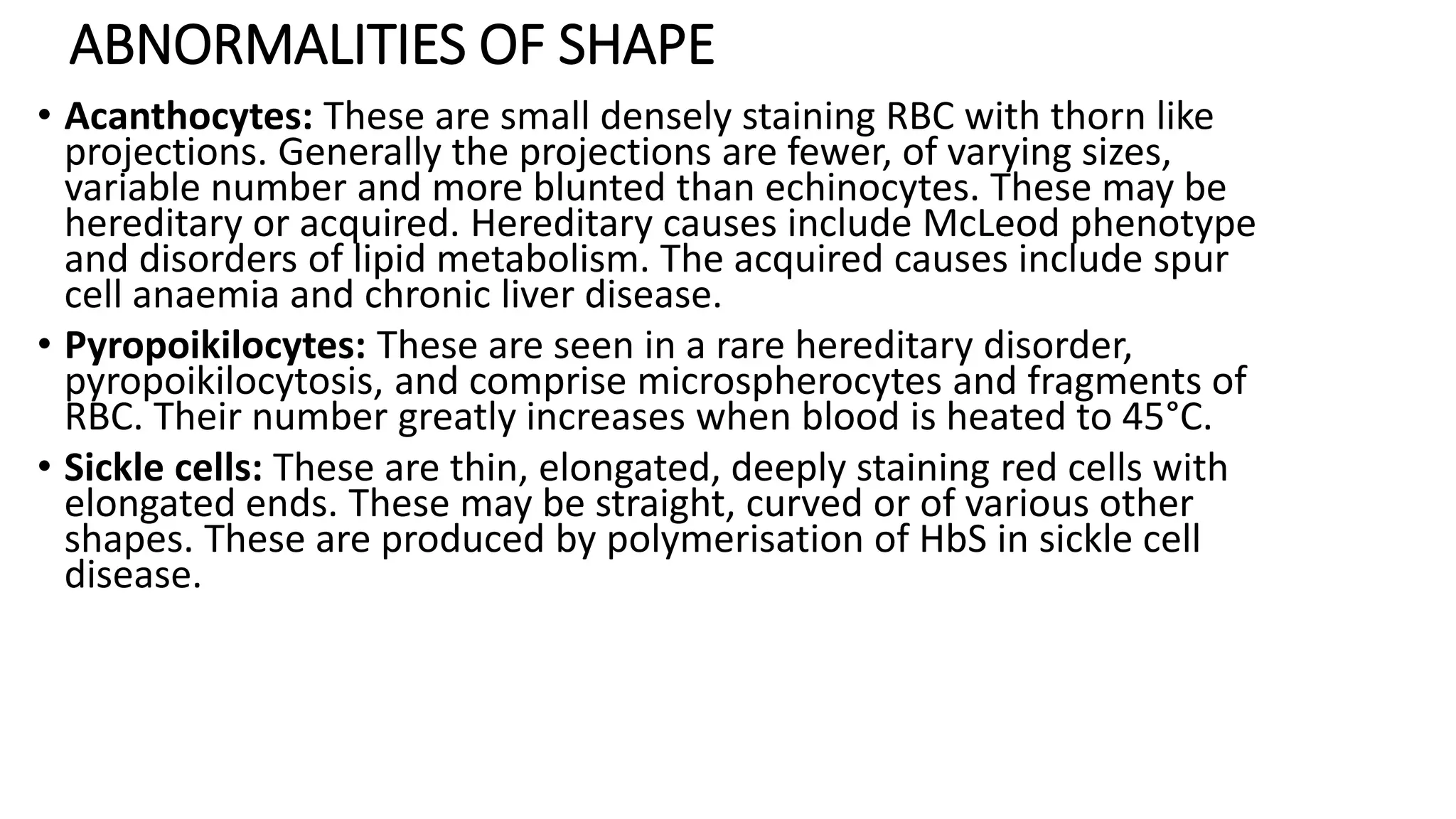 Blood cell morphology | PPTX