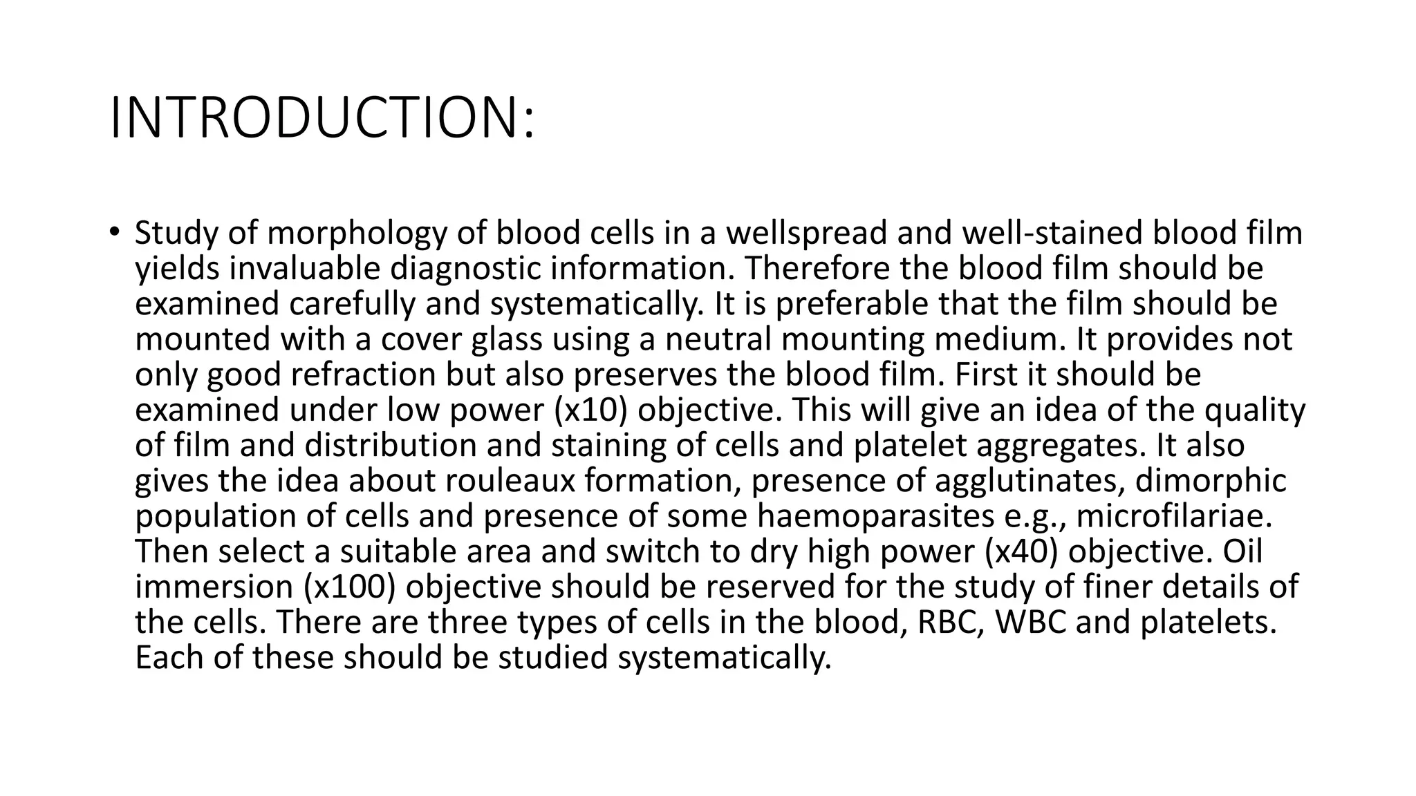 Blood cell morphology | PPTX