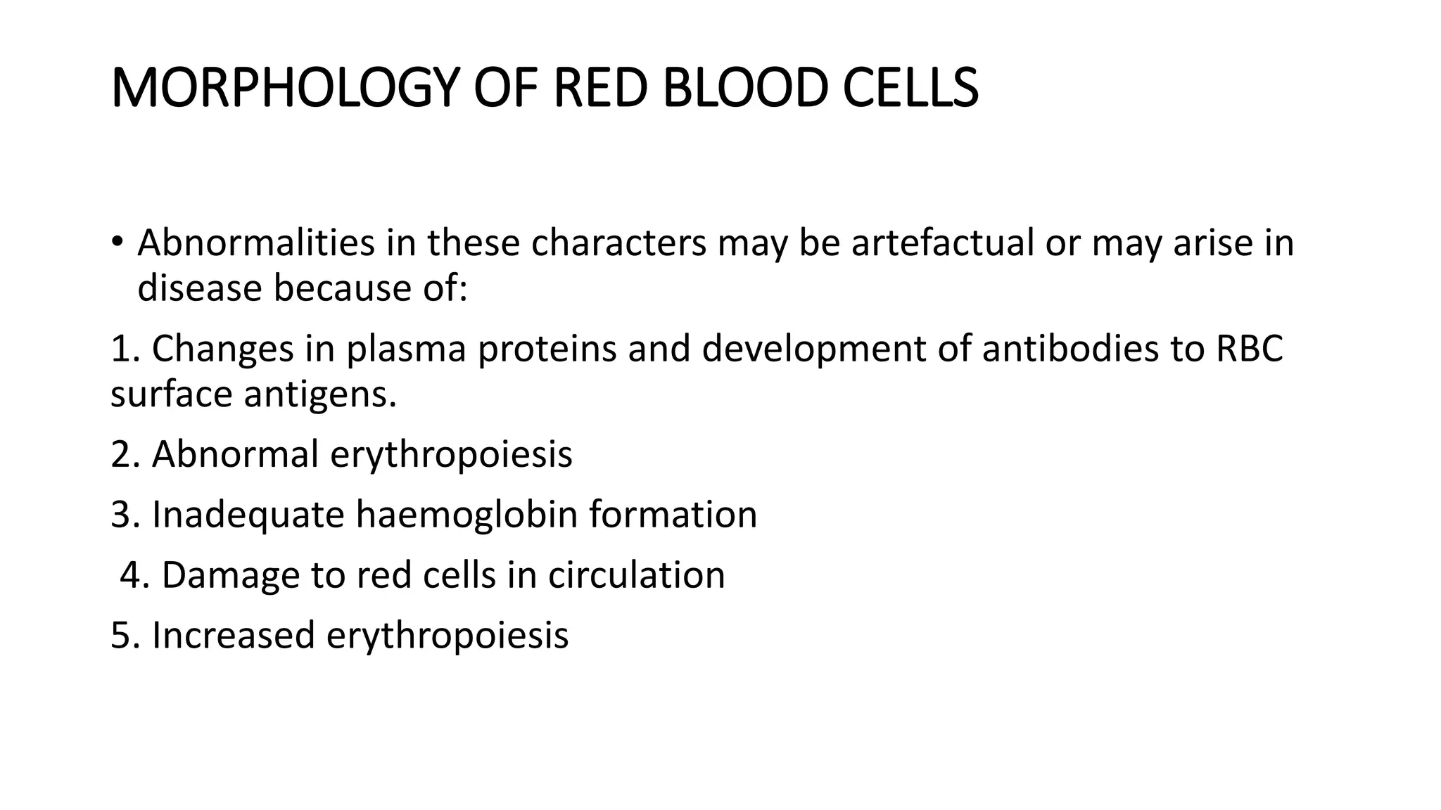 Blood cell morphology | PPTX