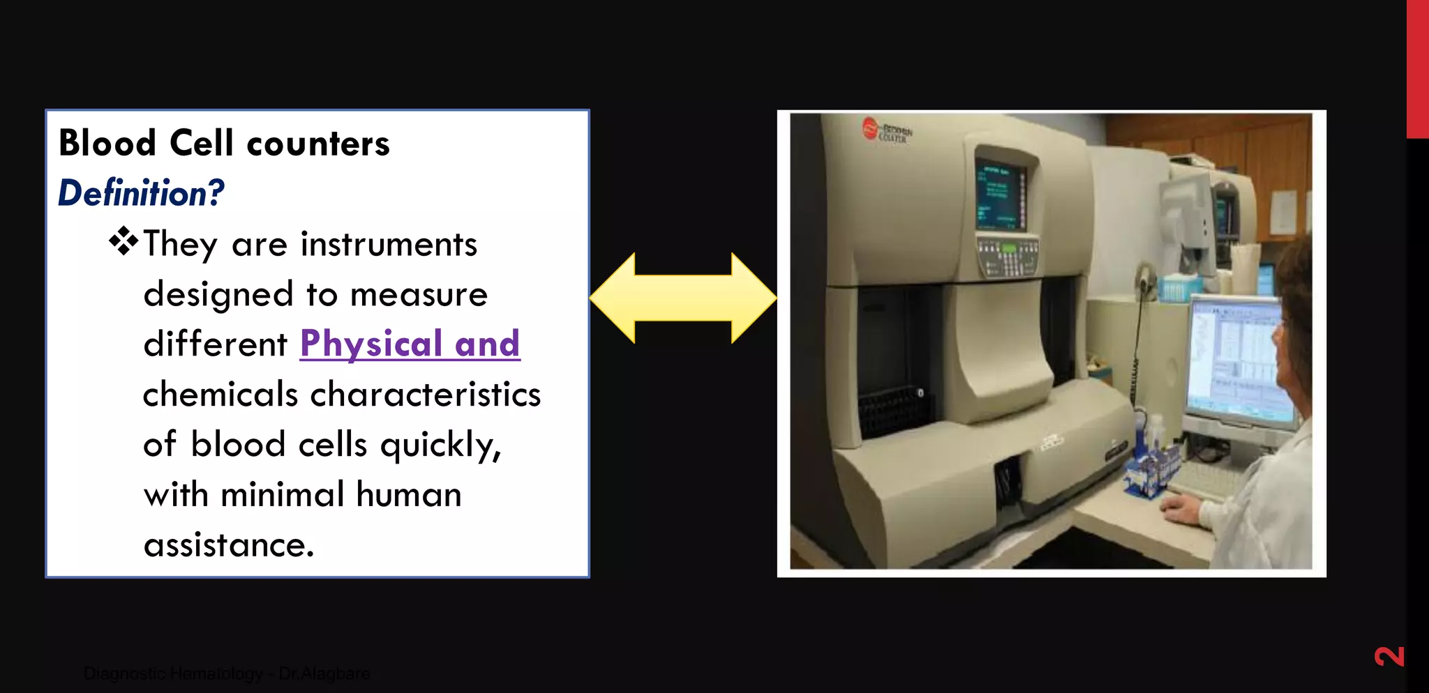 Blood cells counters types - linearity | PPT