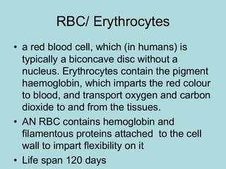 blood cells for rbc and plasma and platelet | PDF
