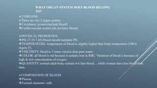Blood chemistry | PPTX