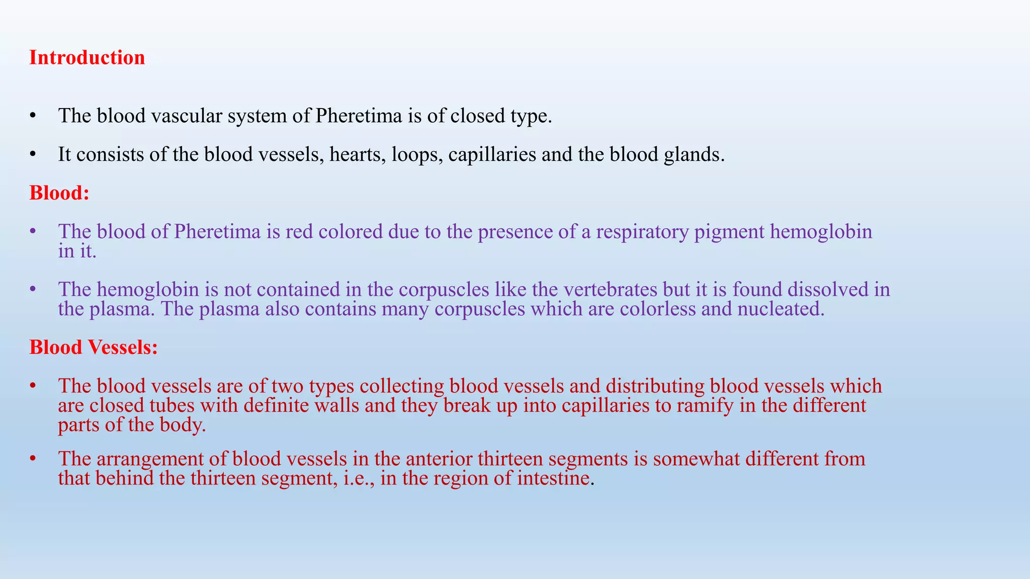 Blood circulatory system of earthworm | PPT