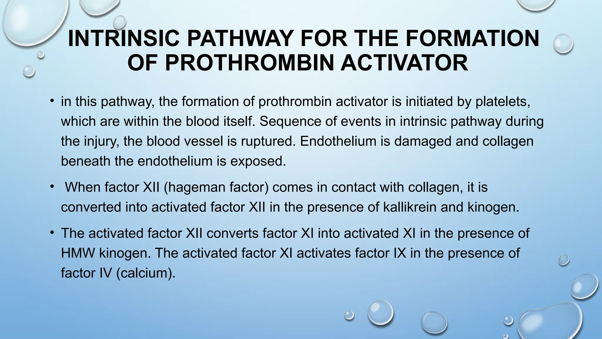 blood clotting. factors, mechanism and body response | PPTX