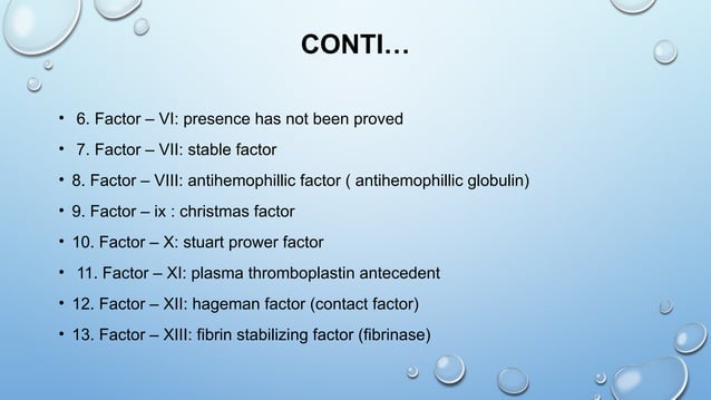 blood clotting. factors, mechanism and body response | PPTX