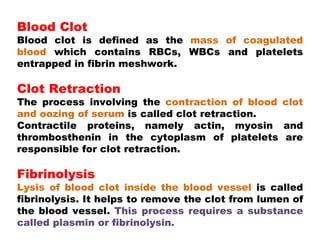 blood time and clotting time bleeding disorders | PPTX