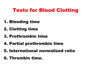 blood time and clotting time bleeding disorders | PPTX