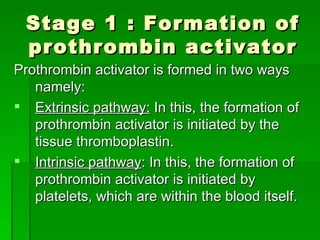 Blood clotting | PPT