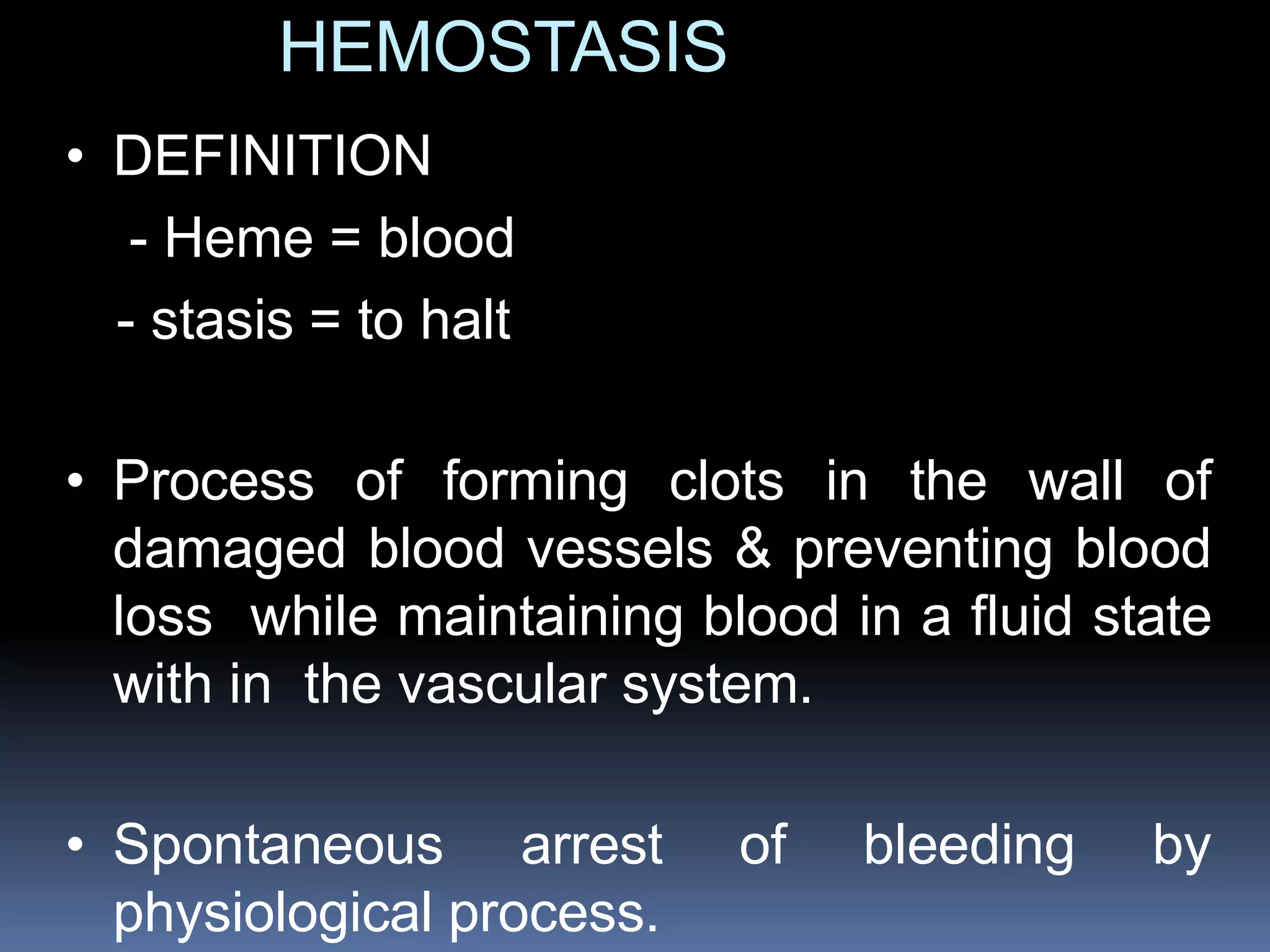 Bloodcoagulation AND USE IN DENTAL MANAGEMENT | PPTX
