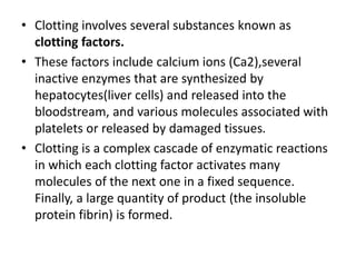 Blood coagulation cascade | PPTX