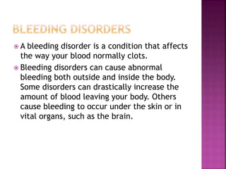 Blood coagulation disorders and laboratory diagnosis | PPTX