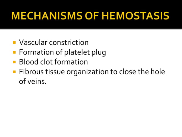 BLOOD COAGULATION & HEMOSTASIS.pptx | Blood Disorders | Diseases and Conditions