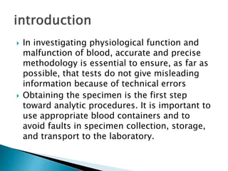 blood collection.pdf blood bood blbloodood | PPT