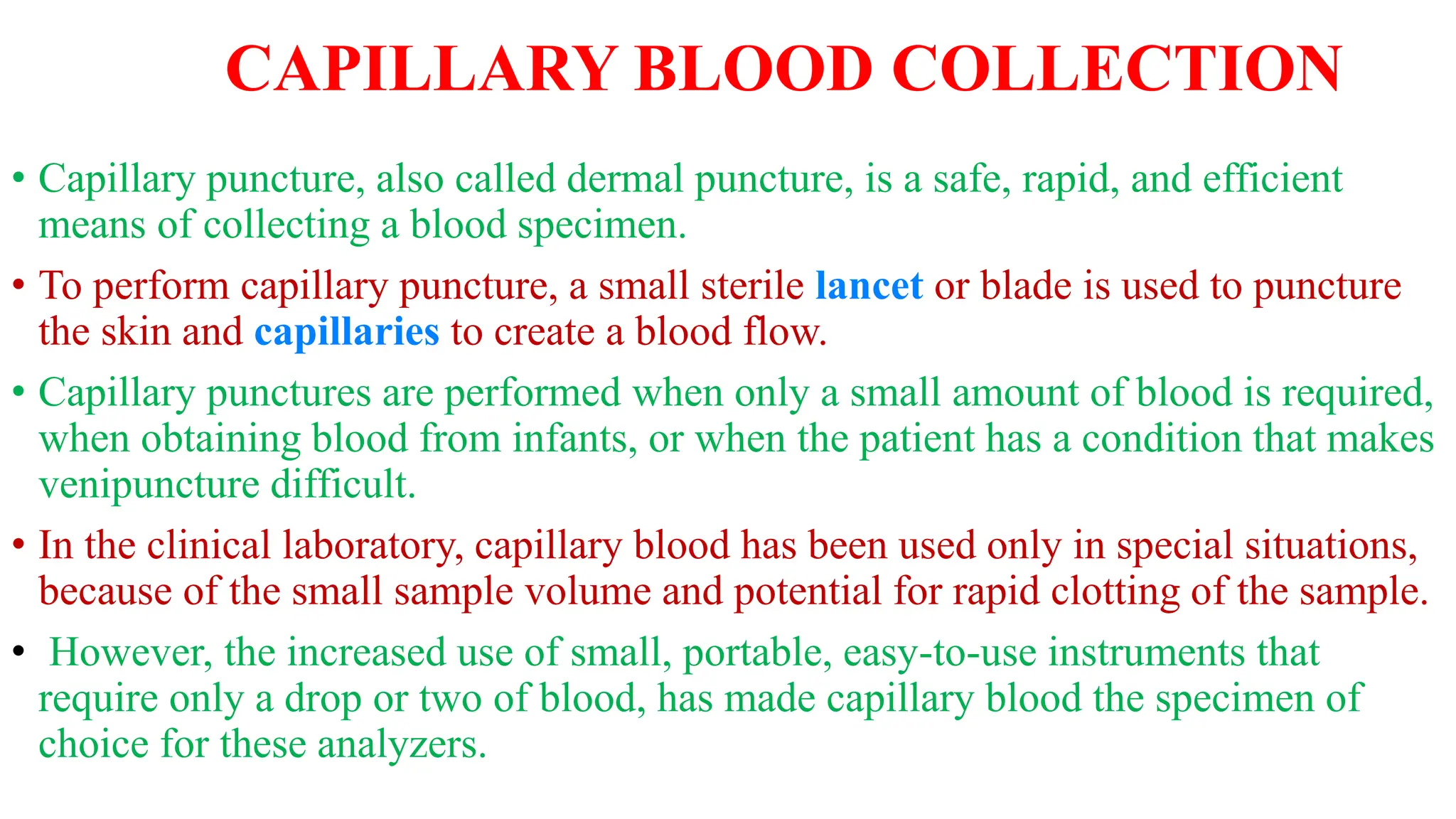 BLOOD COLLECTION METHODS AND PROCEDURE FOR STUDENTS | PDF
