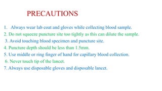 BLOOD COLLECTION METHODS AND PROCEDURE FOR STUDENTS | PDF