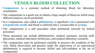 BLOOD COLLECTION METHODS AND PROCEDURE FOR STUDENTS | PDF