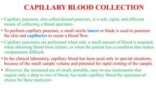 BLOOD COLLECTION METHODS AND PROCEDURE FOR STUDENTS | PDF