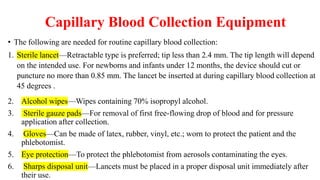 BLOOD COLLECTION METHODS AND PROCEDURE FOR STUDENTS | PDF