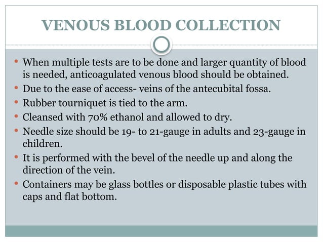 blood collection and method preservation | PPTX