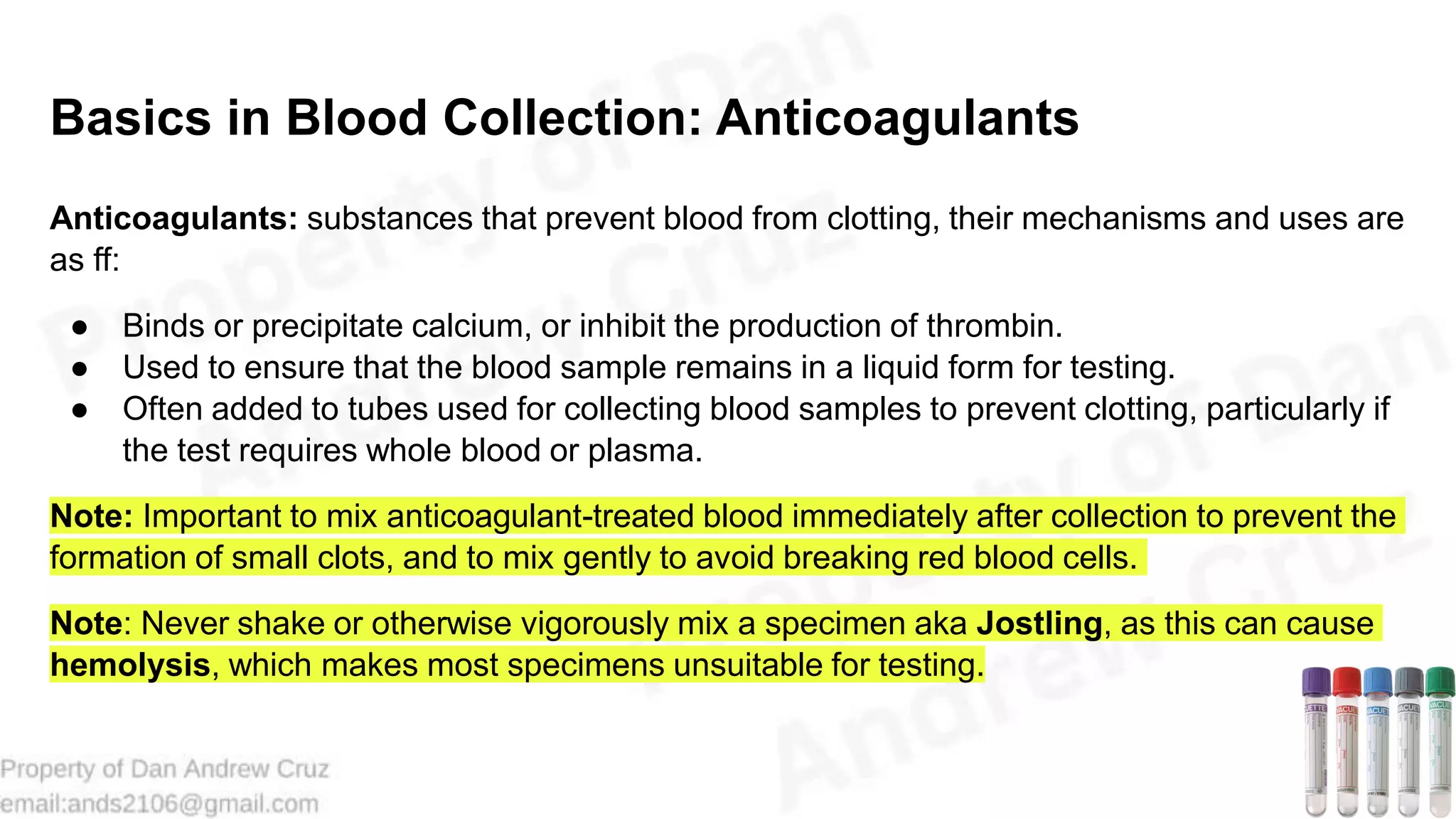 Blood collection, and Anticoagulants Trial.pptx