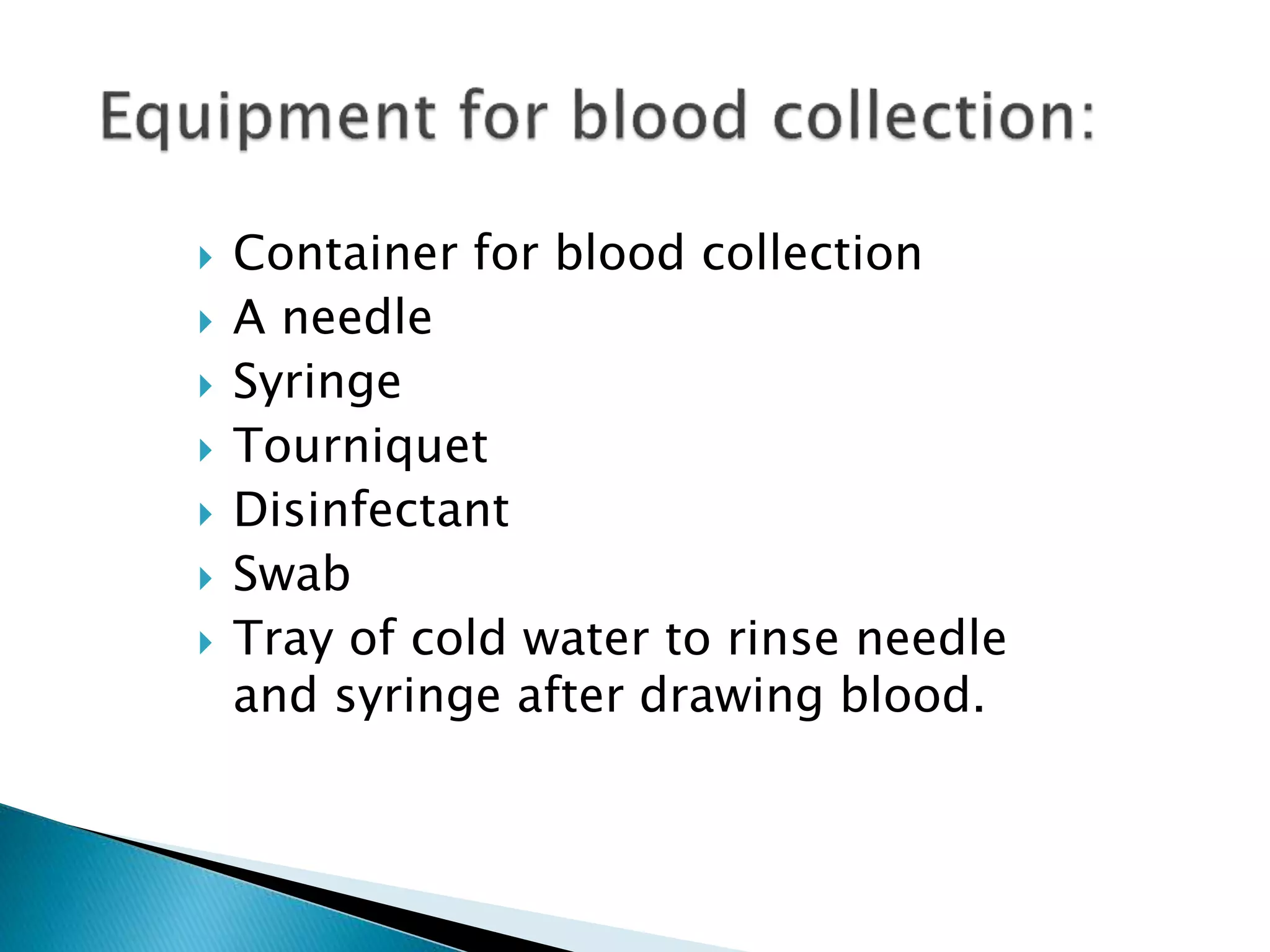 Blood collection and its types | PPT