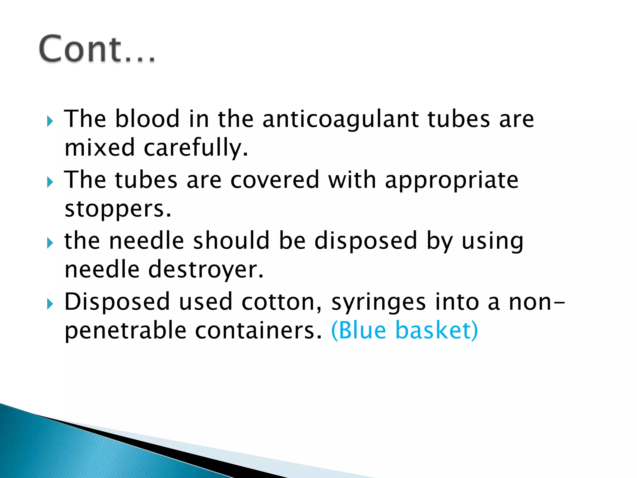 Blood collection and preservation | PPTX