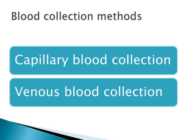 Blood collection and preservation | PPTX | First Aid | Injuries