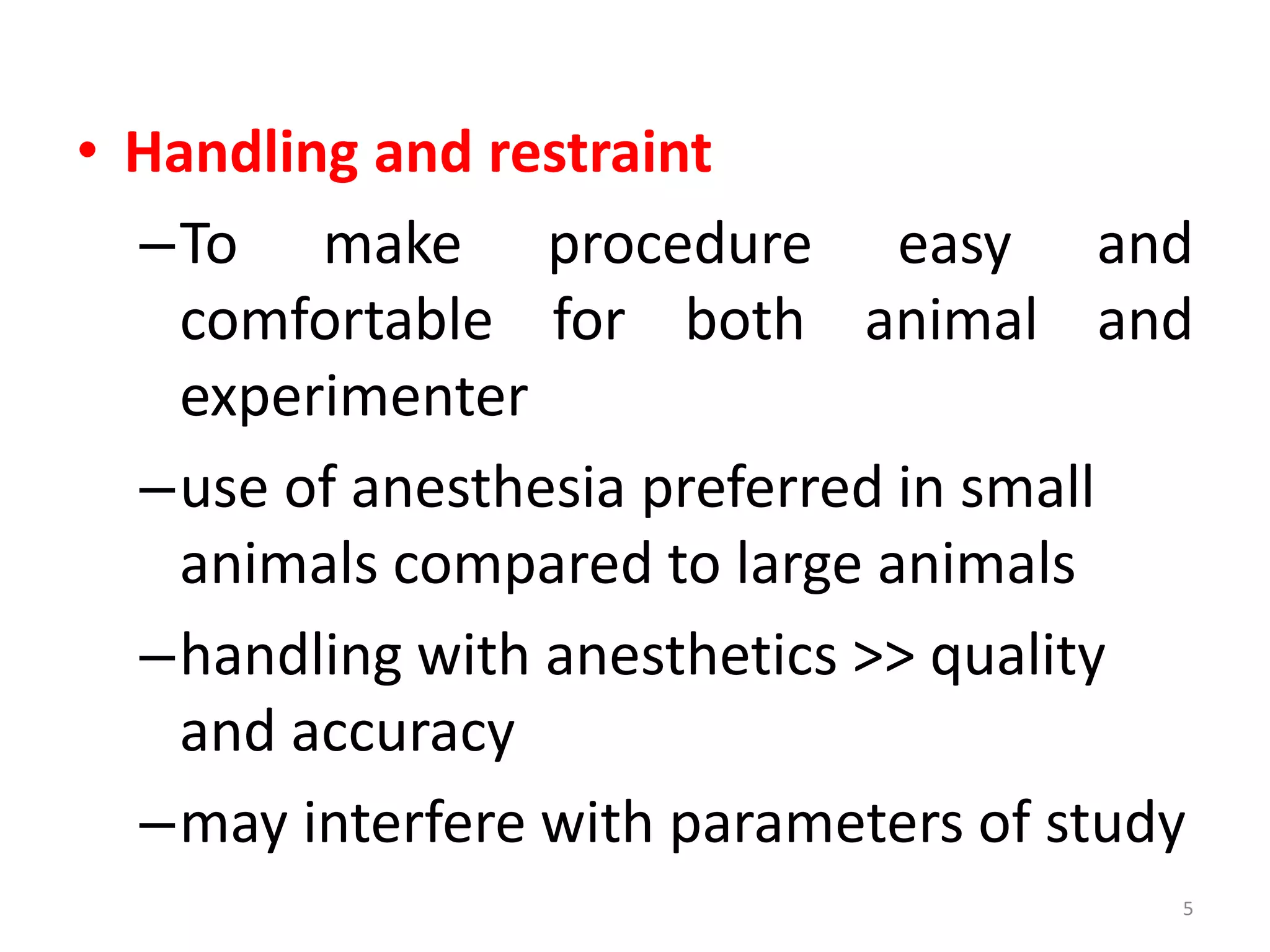 Blood collection, Anesthesia and Euthanasia techniques in laboratory ...