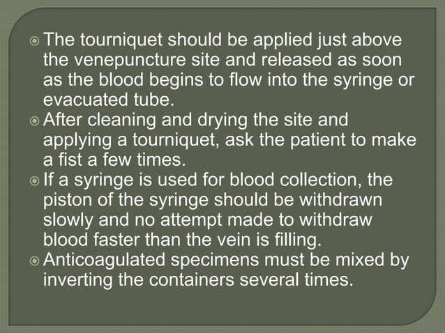Blood collection, precautions to prevent hemolysis and | PPTX | First ...
