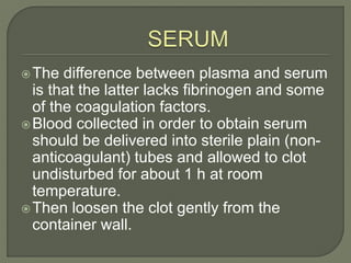 Blood collection, precautions to prevent hemolysis and | PPTX