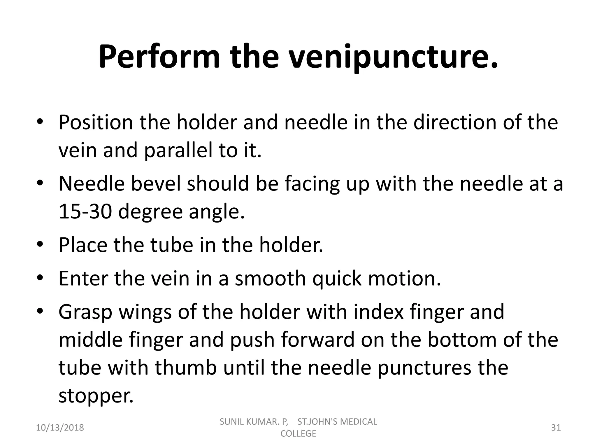Blood collection sunil | PPTX