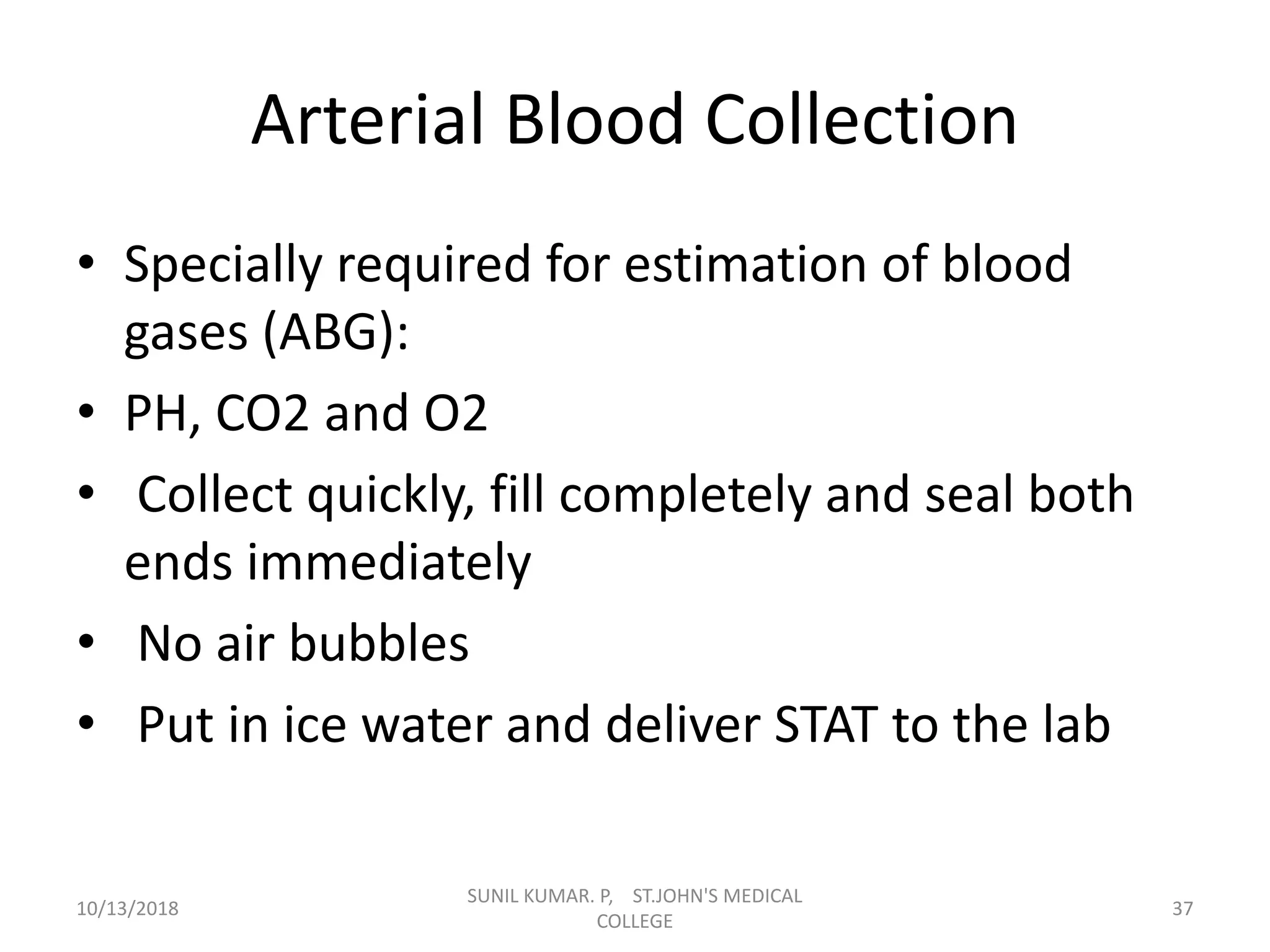 Blood collection sunil | PPTX