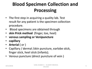 Blood collection sunil | PPTX