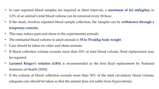 Blood Collection Techniques in Laboratory Animals | PPTX