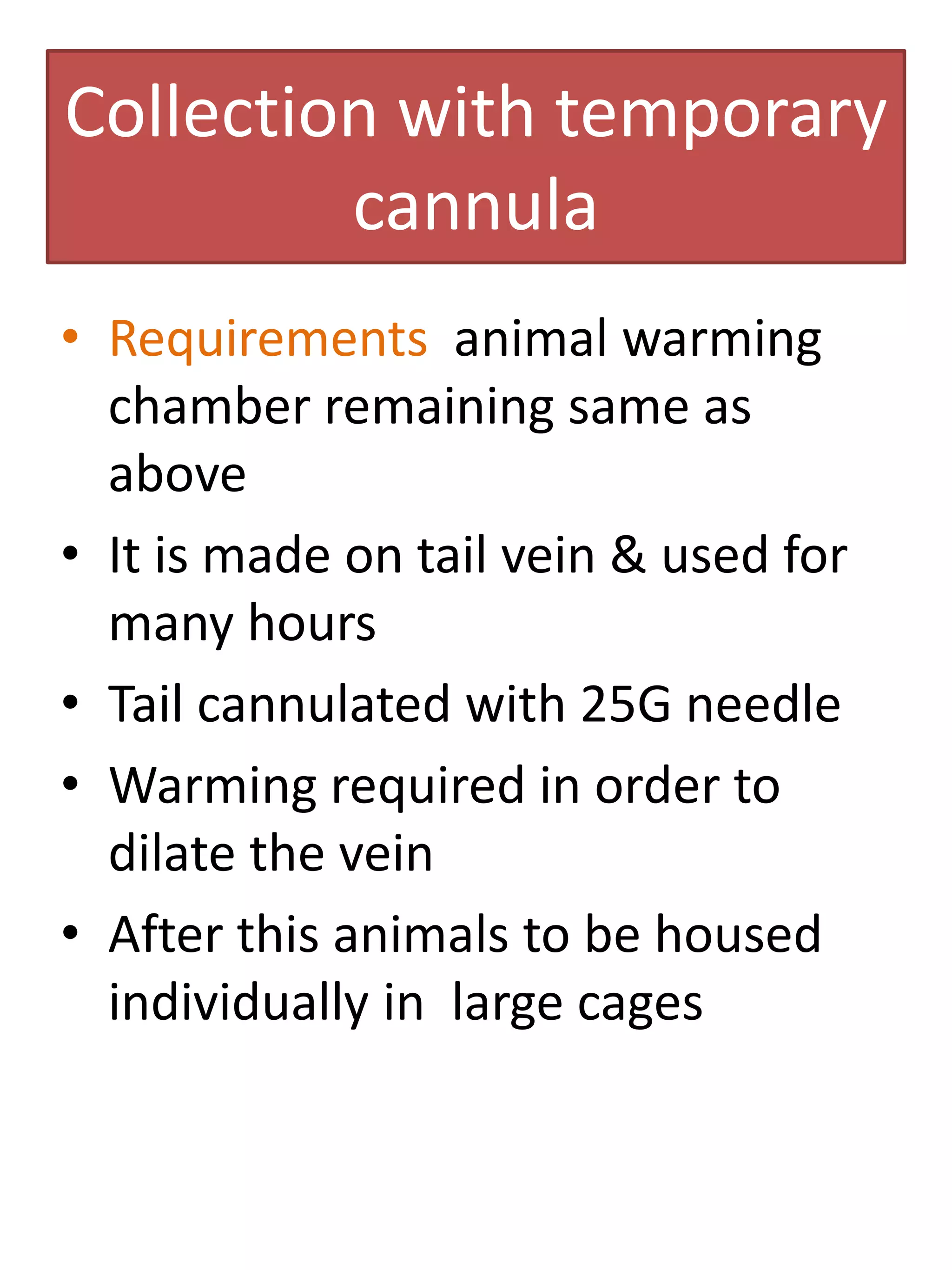 Blood collection techniques from laboratory animals | PPTX