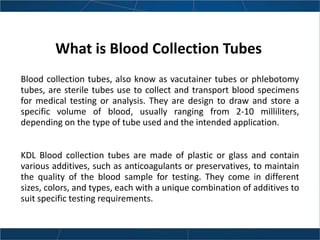 Blood Collection Tubes | PPTX