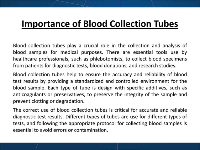 Blood Collection Tubes | PPTX