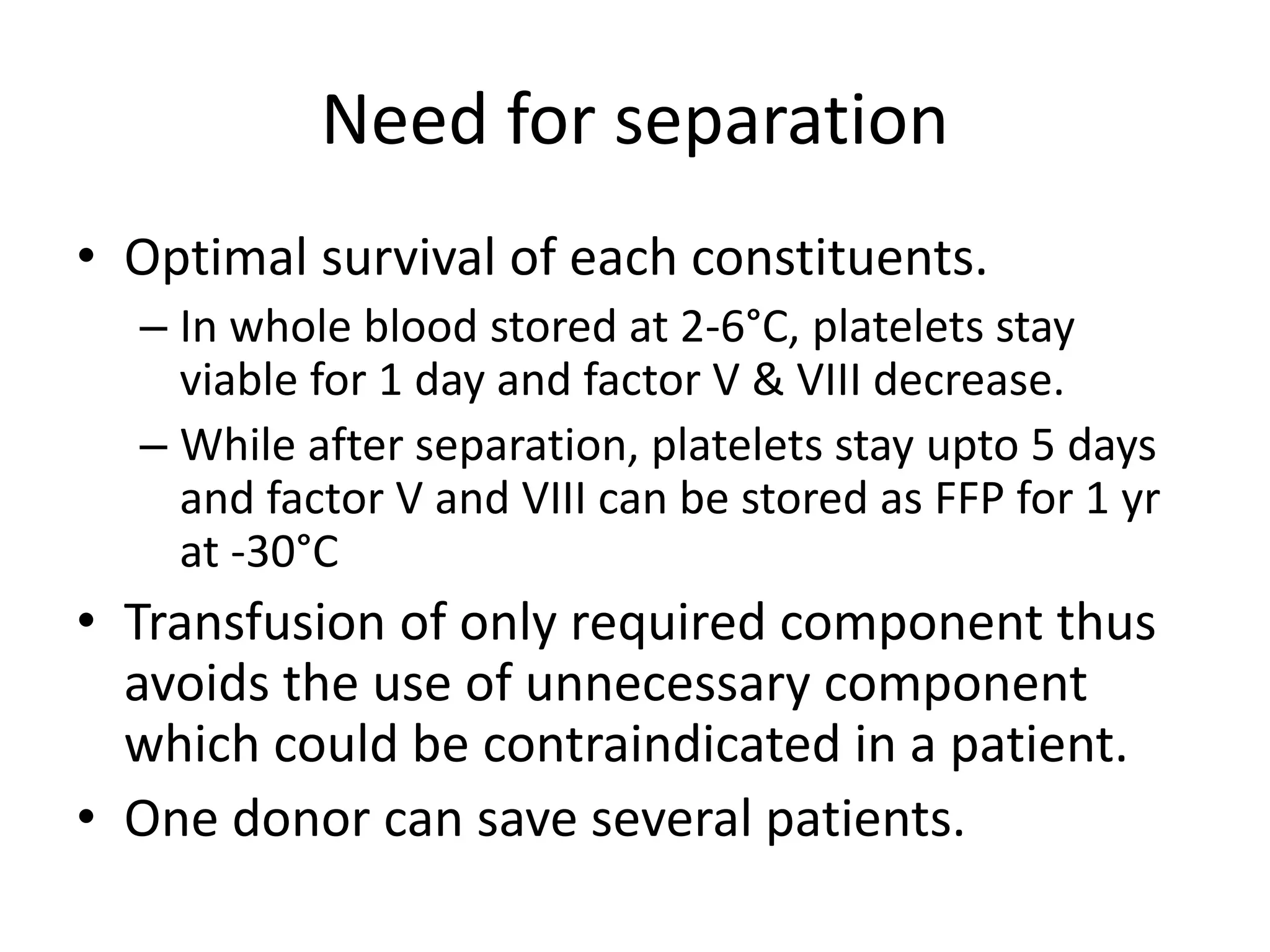 Blood component preparation blood banking | PPTX