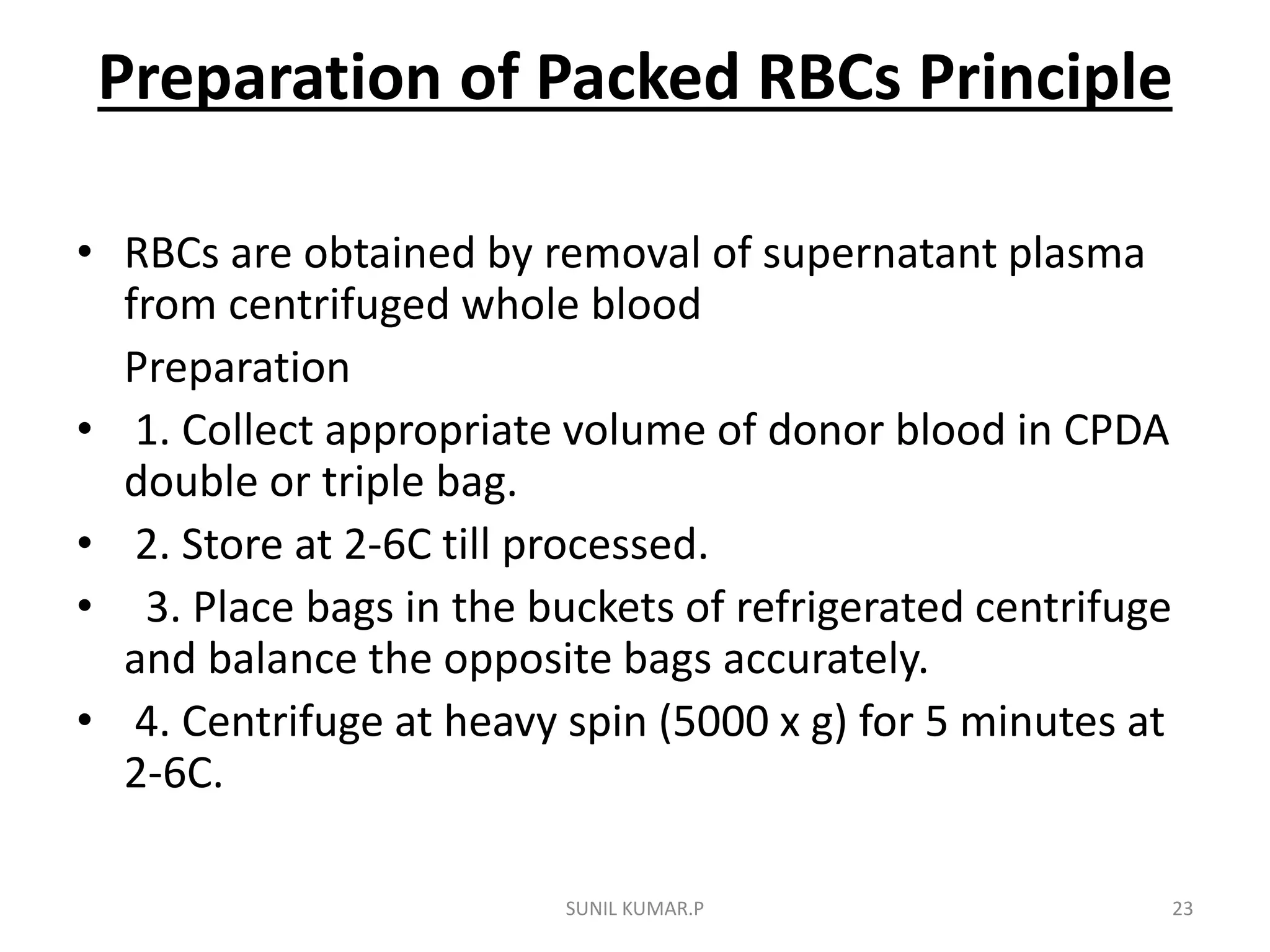 Blood component preparation | PPTX