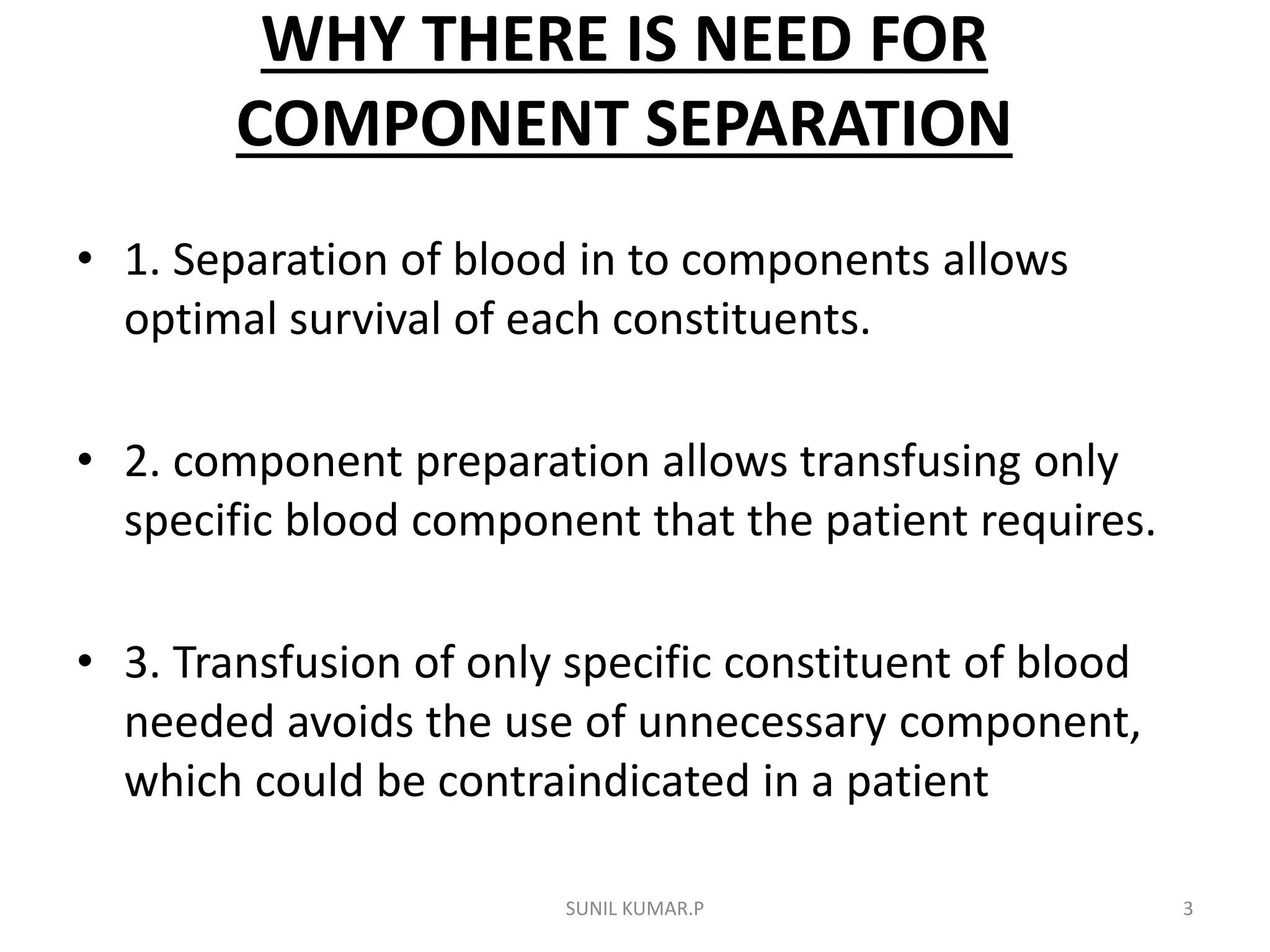 Blood component preparation | PPTX